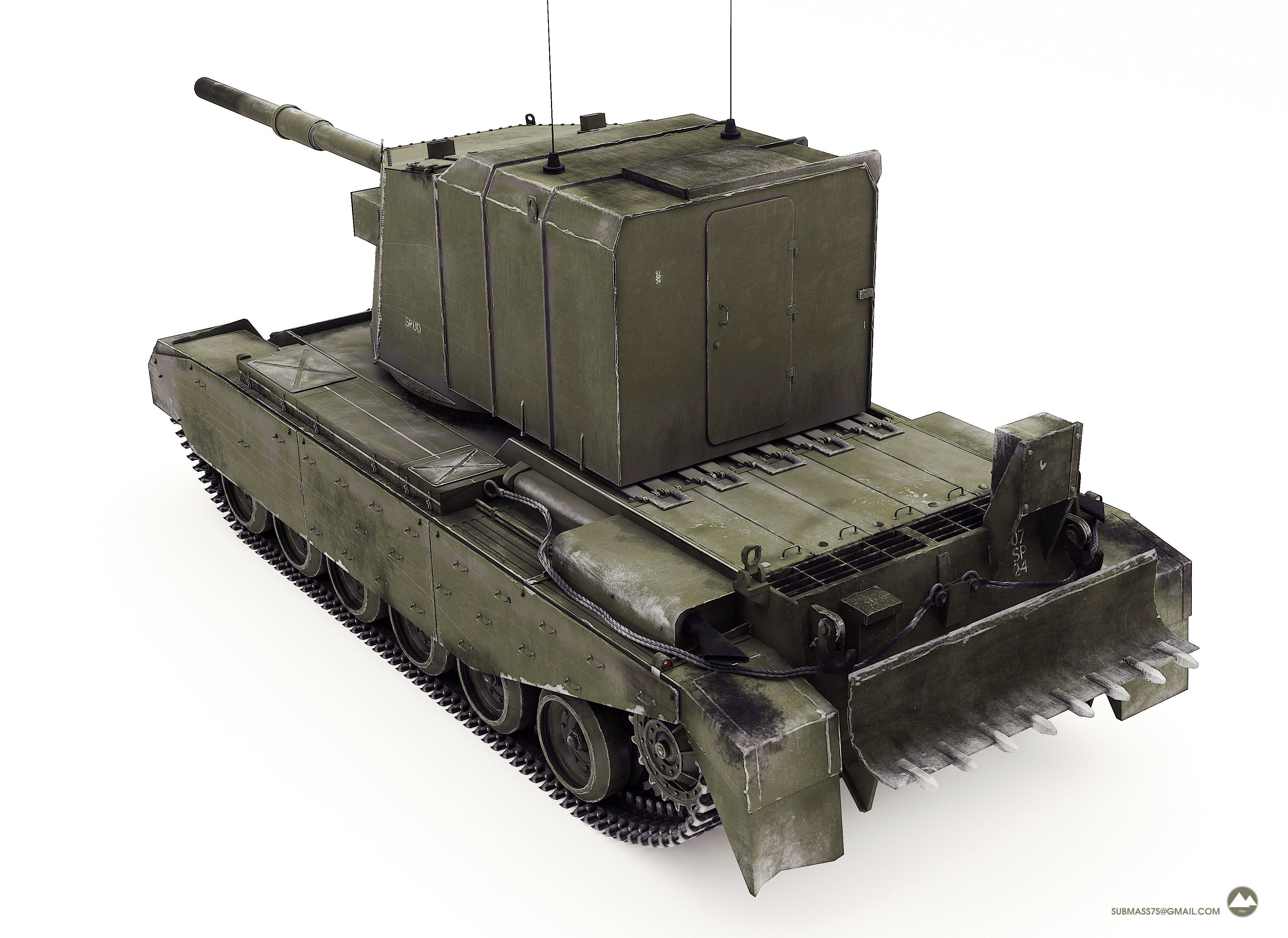 TANK FV-4005-stage-II 3D model | CGTrader