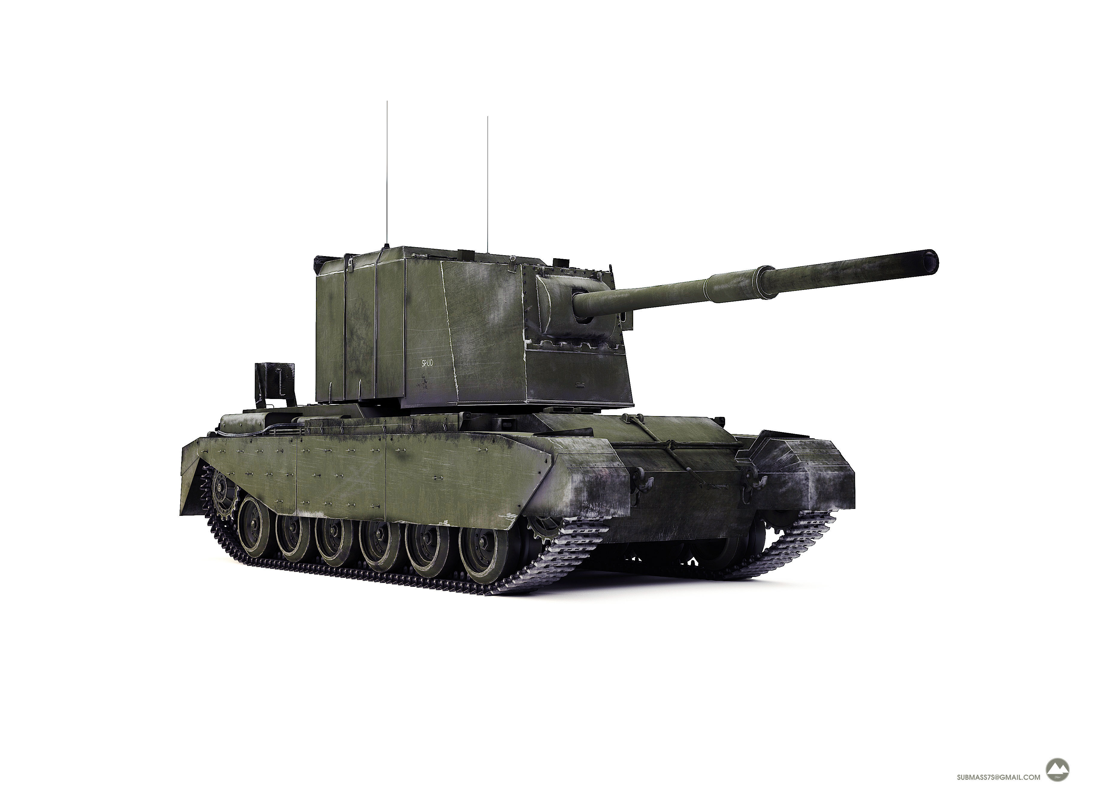 TANK FV-4005-stage-II 3D model | CGTrader