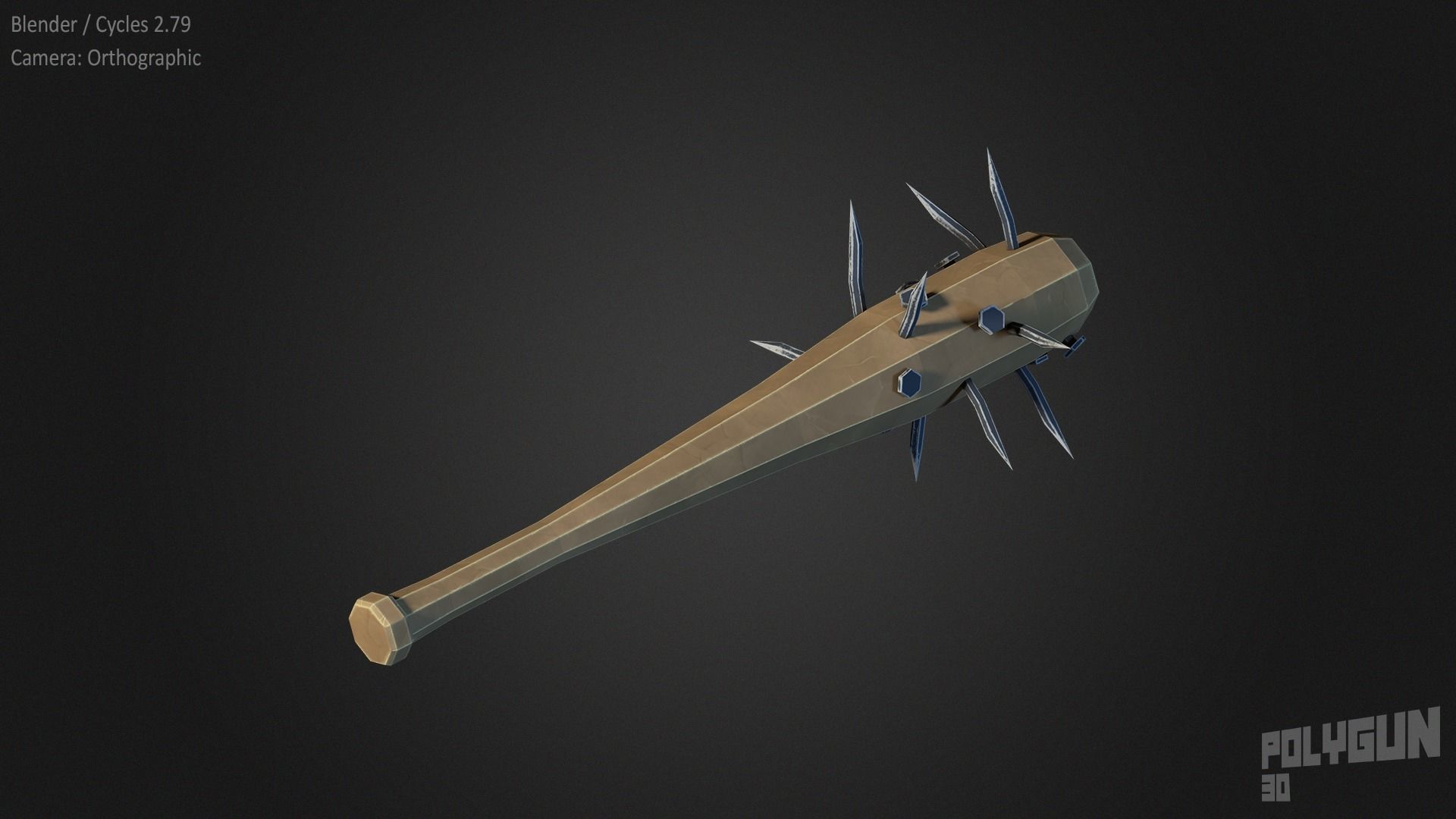 3D model Spiked Baseball Bat VR / AR / low-poly | CGTrader