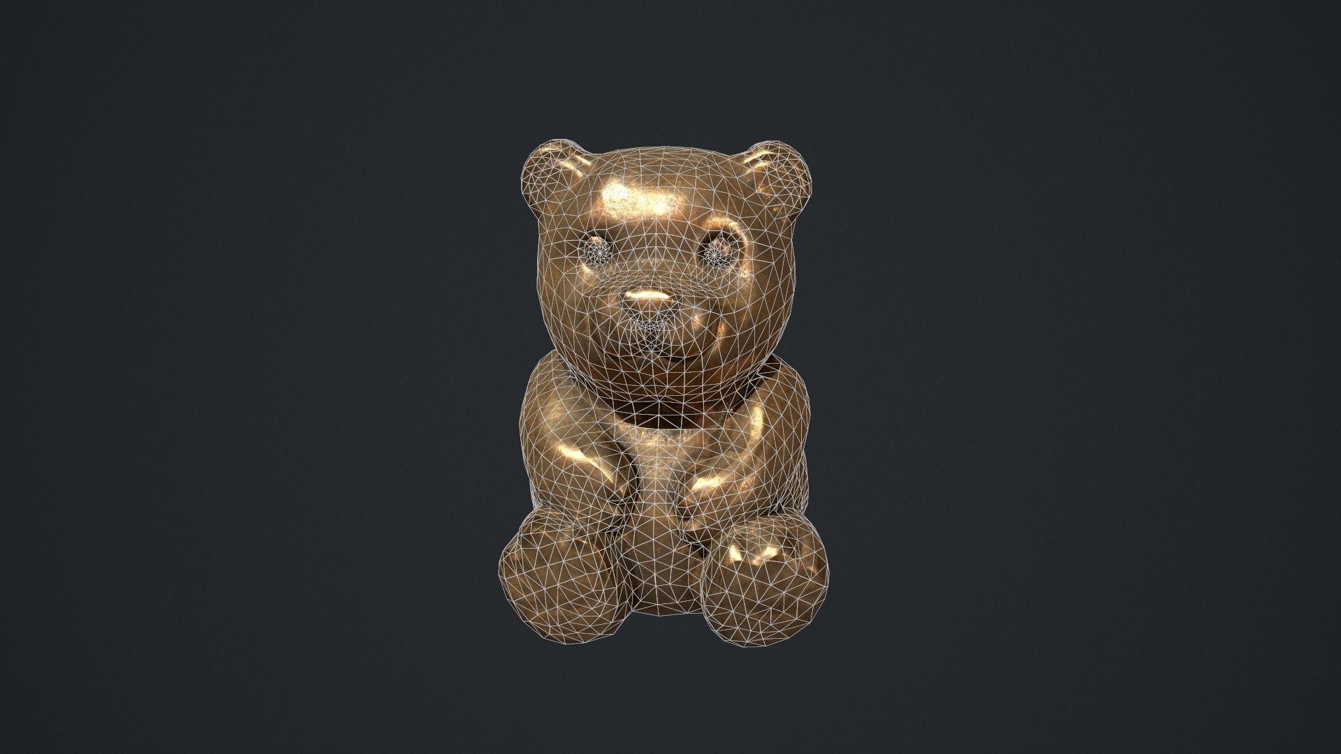 3D model Bronze Teddy Bear Statue VR / AR / low-poly | CGTrader