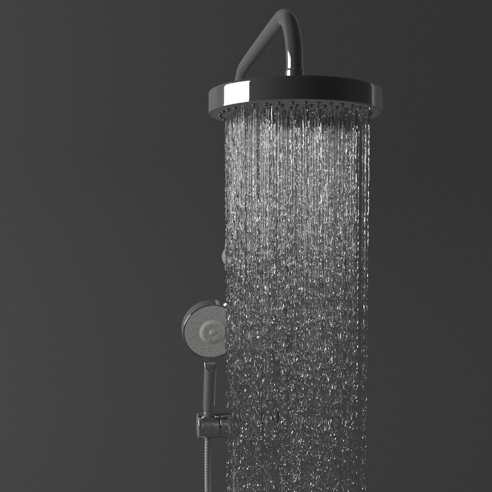 Realistic Shower Water Animated 3D model animated | CGTrader