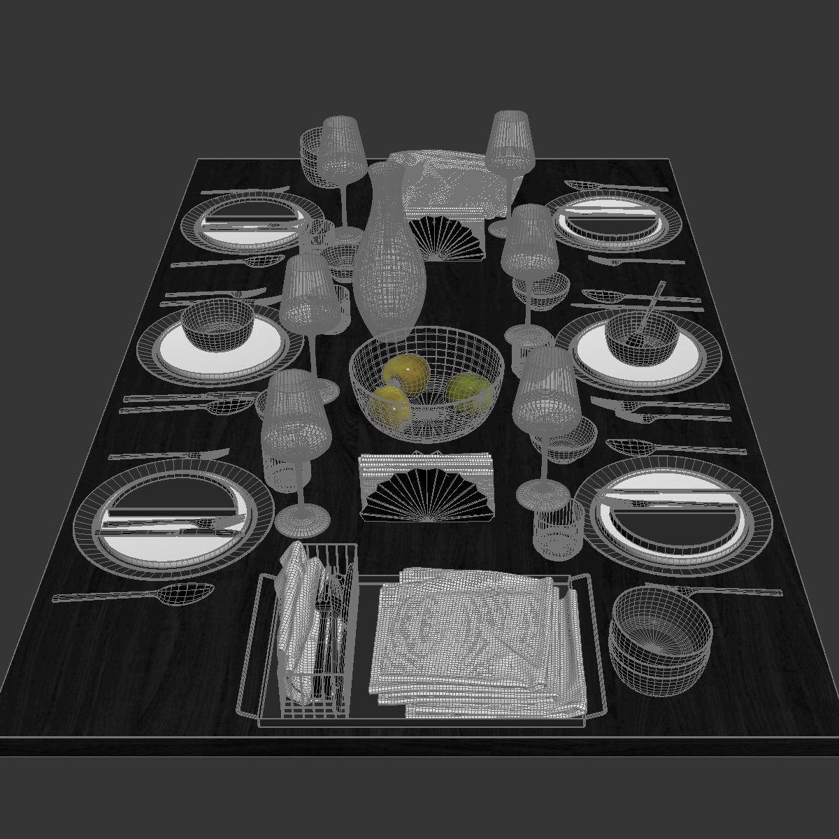 Table setting 9 3D model | CGTrader