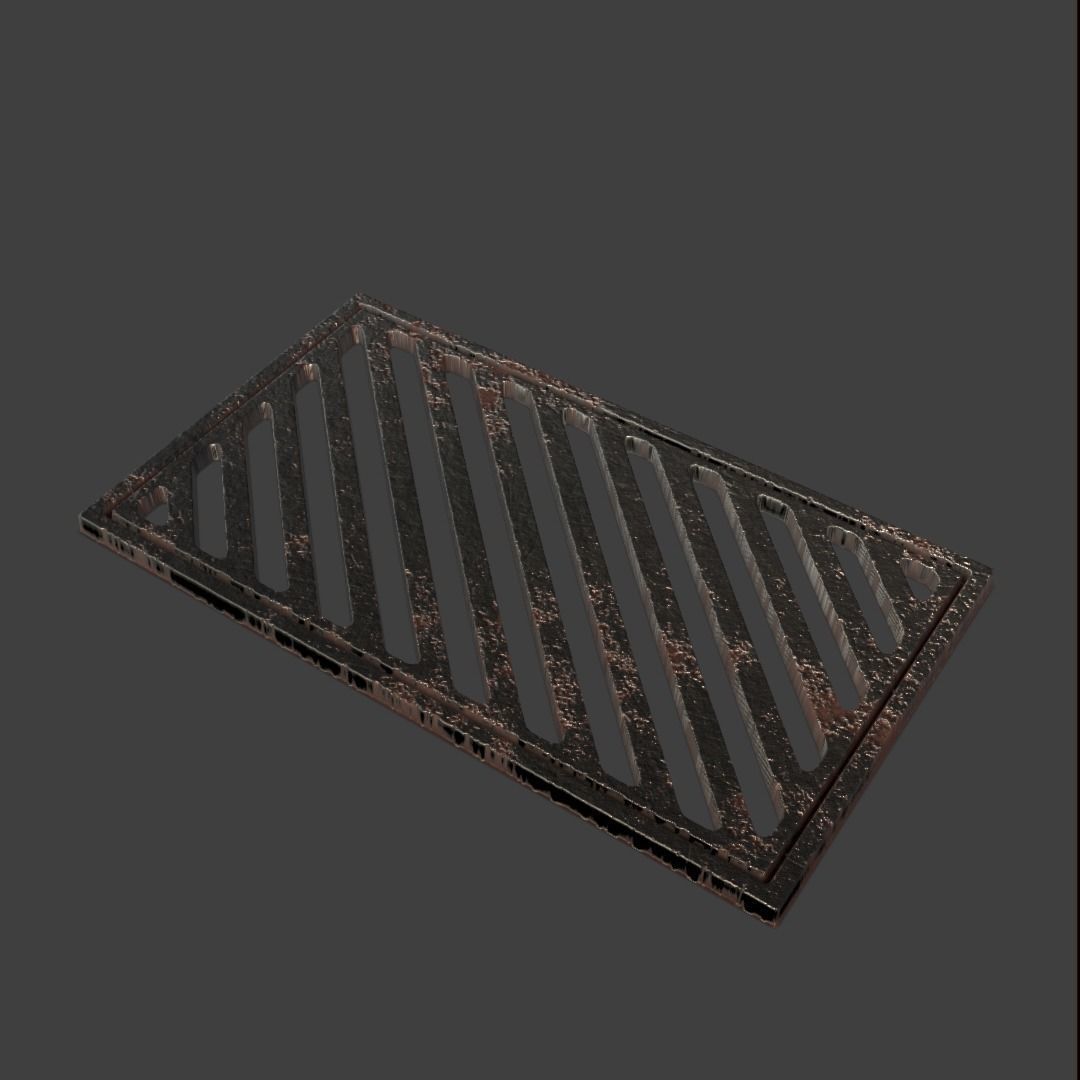 Texture Manhole-Sewer-Drain Covers 15 PBR Texture Set VR / AR / low ...