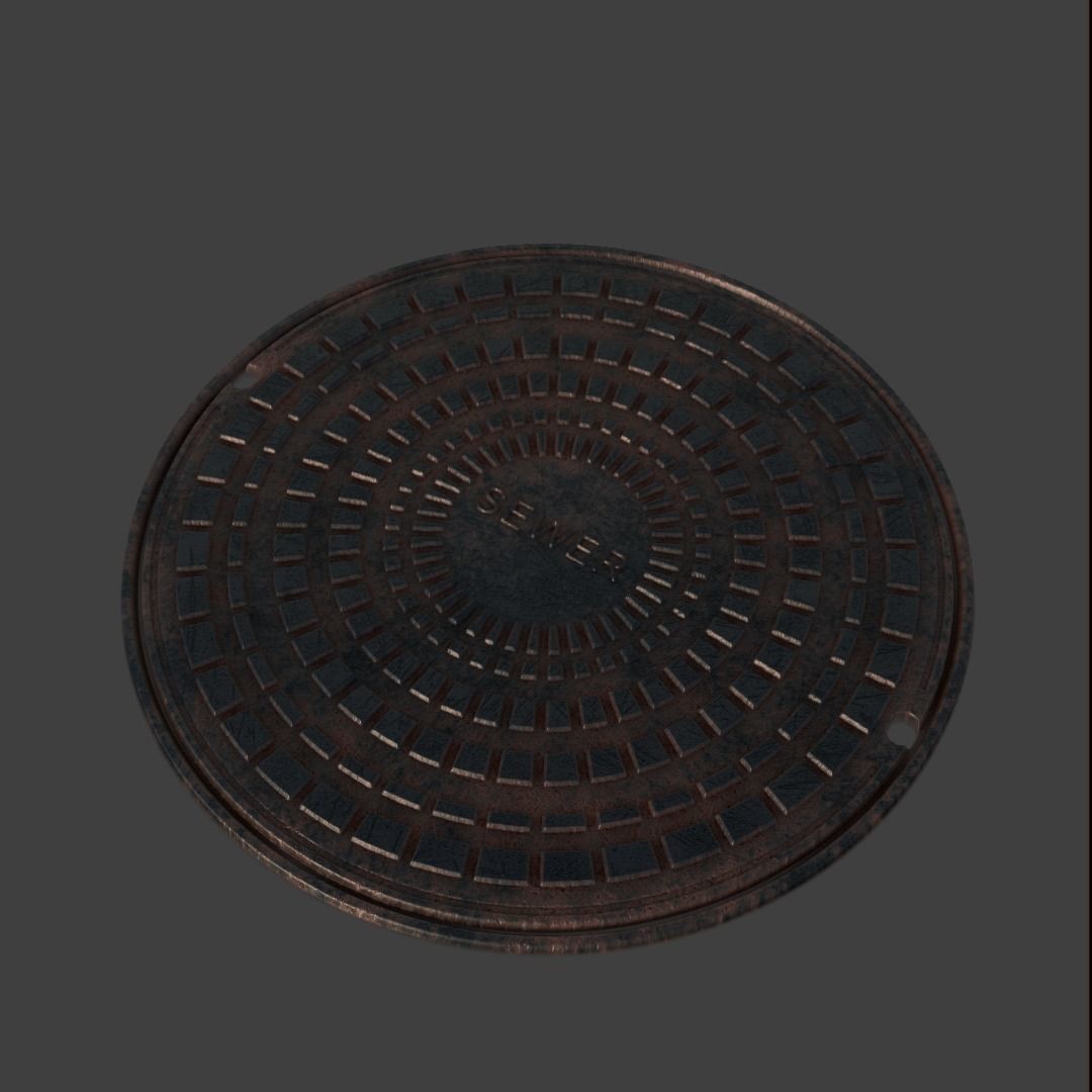 Texture Manhole-Sewer-Drain Covers 15 PBR Texture Set VR / AR / low ...