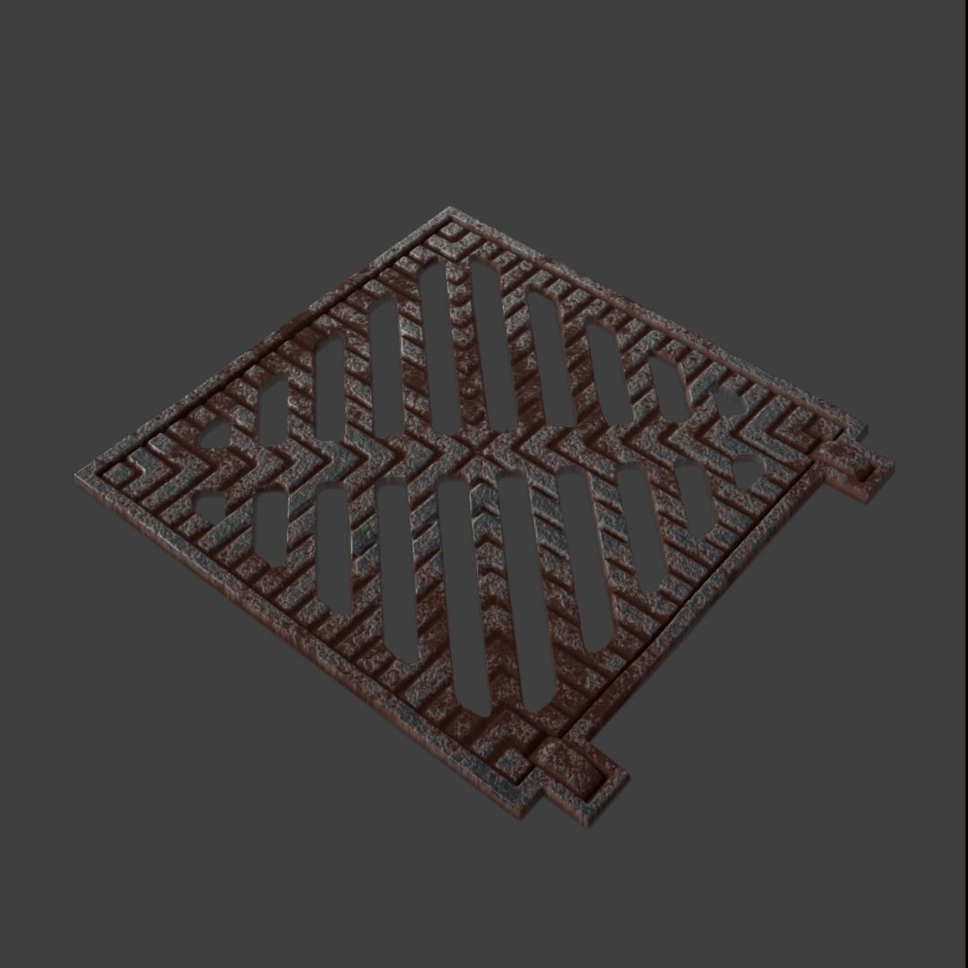 Texture Manhole-Sewer-Drain Covers 15 PBR Texture Set VR / AR / low ...