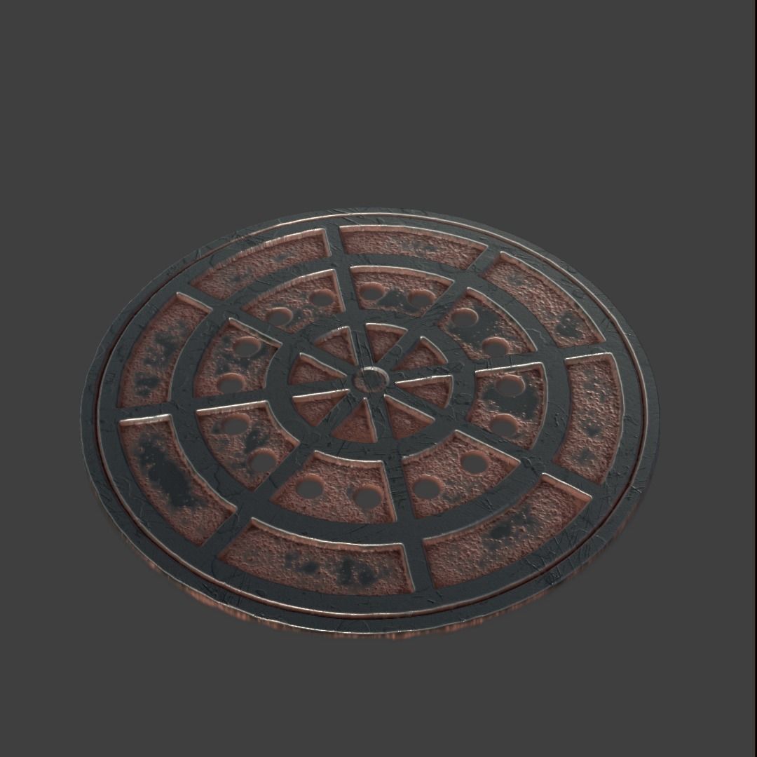 Texture Manhole-Sewer-Drain Covers 15 PBR Texture Set VR / AR / low ...