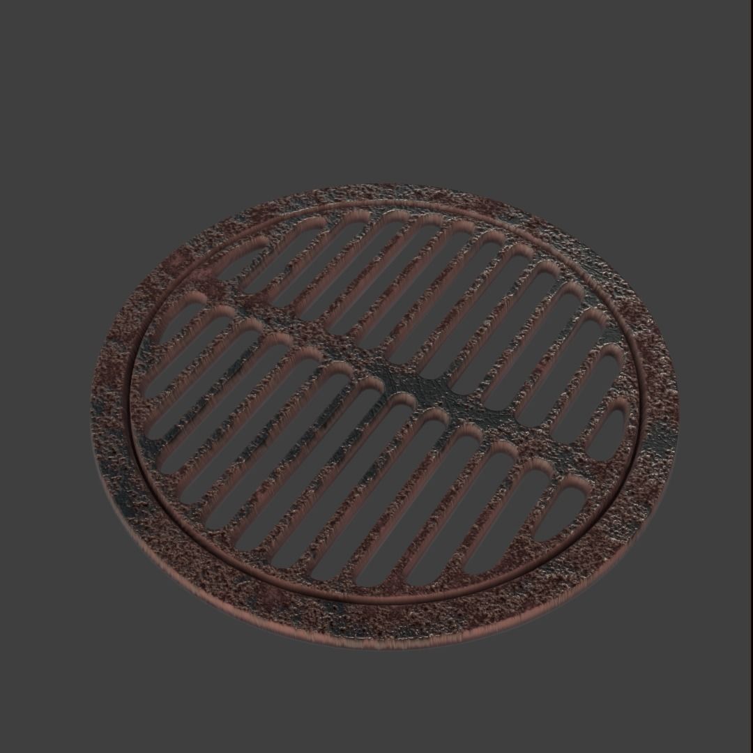 Texture Manhole-Sewer-Drain Covers 15 PBR Texture Set VR / AR / low ...