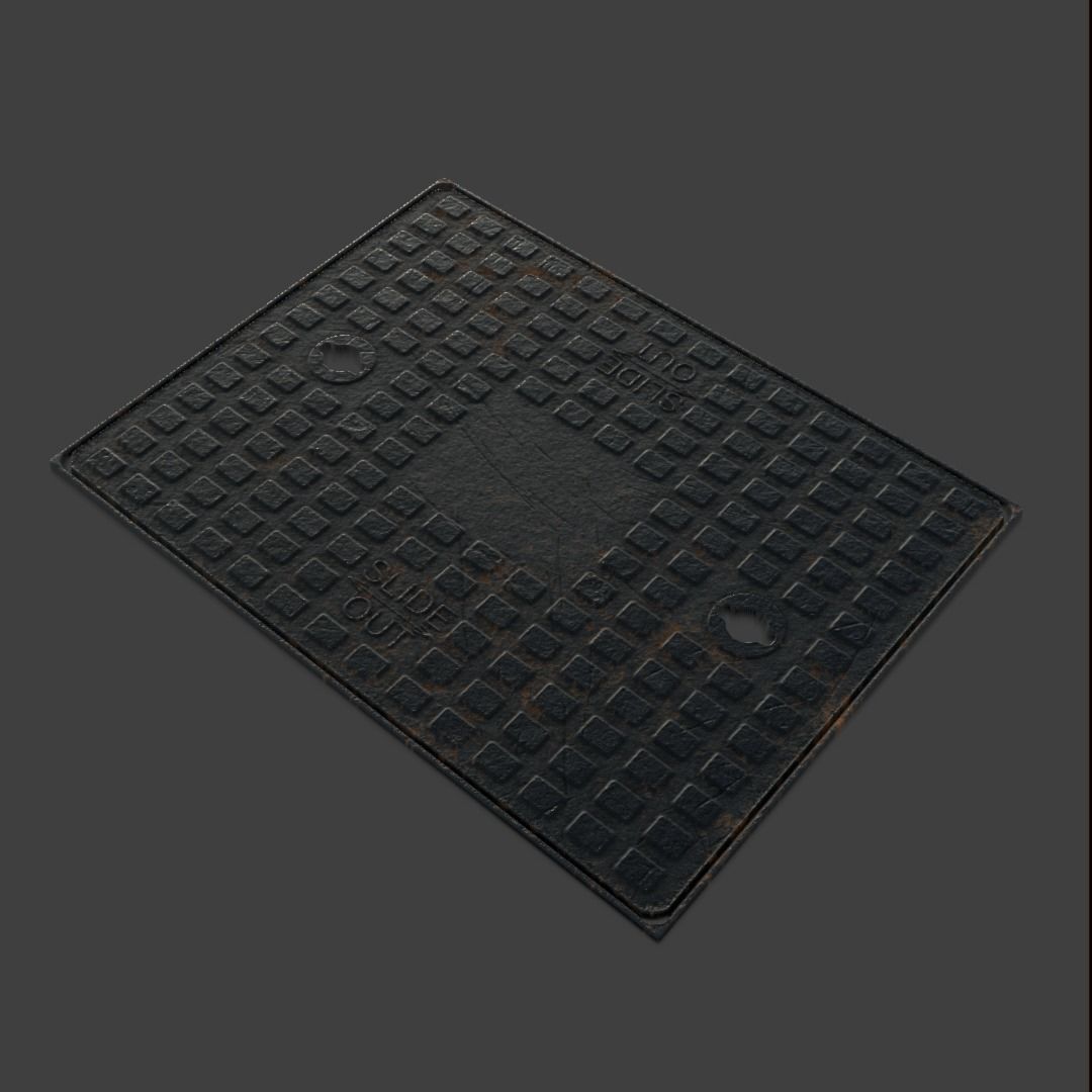 Texture Manhole-Sewer-Drain Covers 15 PBR Texture Set VR / AR / low ...