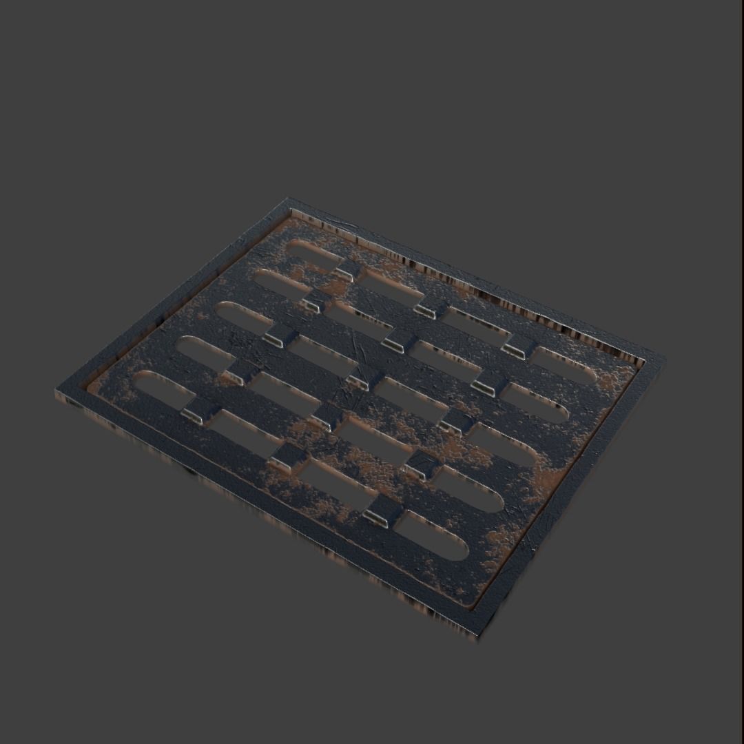 Texture Manhole-Sewer-Drain Covers 15 PBR Texture Set VR / AR / low ...