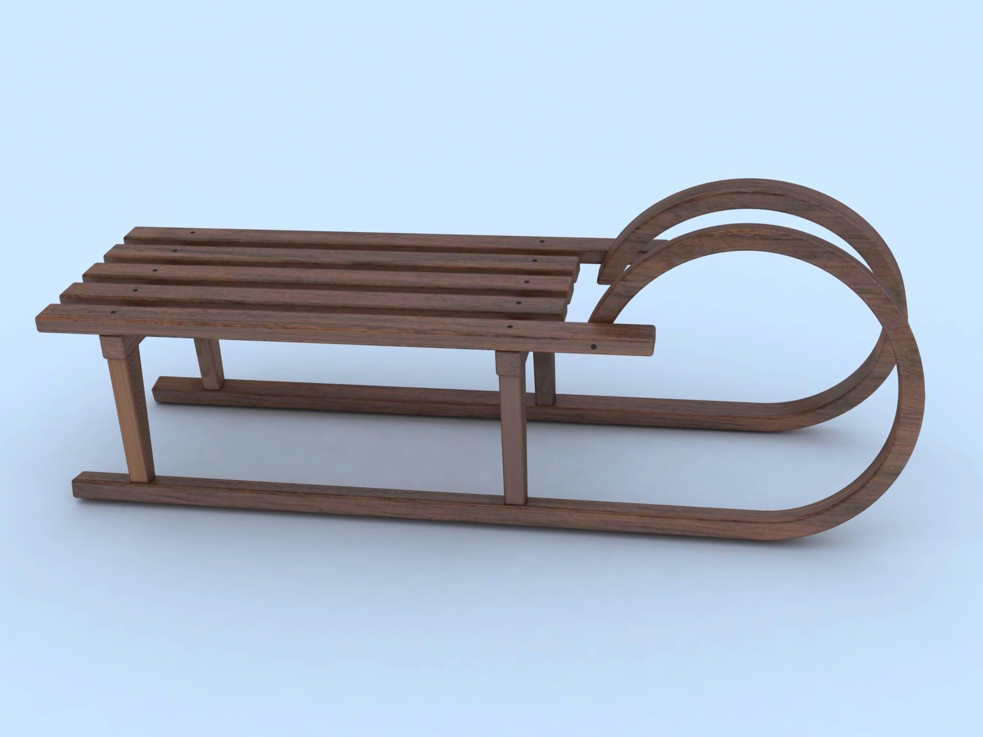 Sled 3d model 3D model | CGTrader