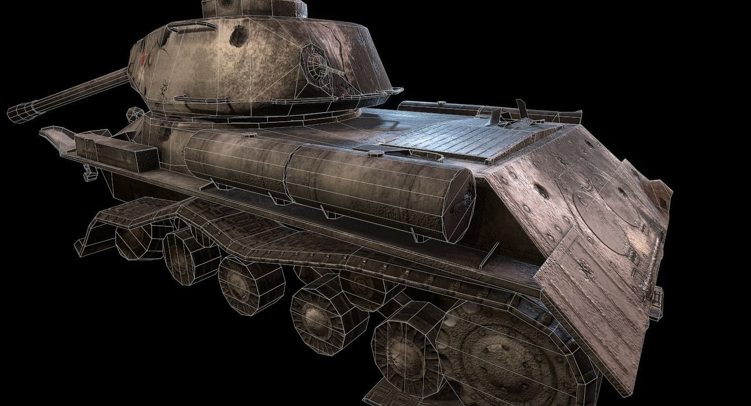 3D model IS2-2 Soviet PBR Unity Game Ready tank model VR / AR / low ...
