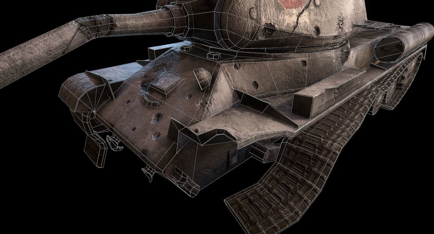3D model IS2-2 Soviet PBR Unity Game Ready tank model VR / AR / low ...