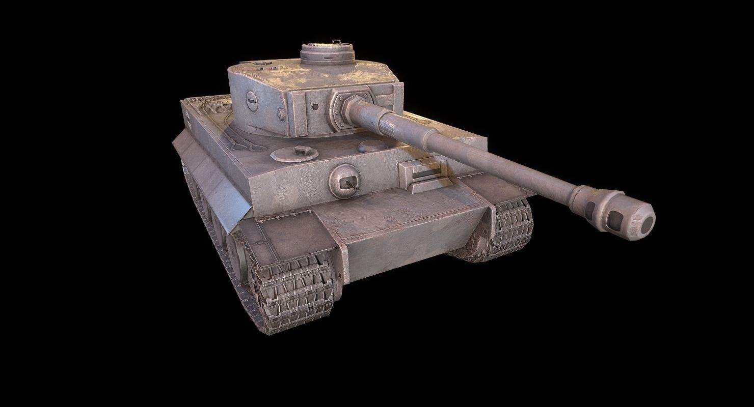 3D model Tiger Germany PBR Unity Game Ready tank model VR / AR / low ...