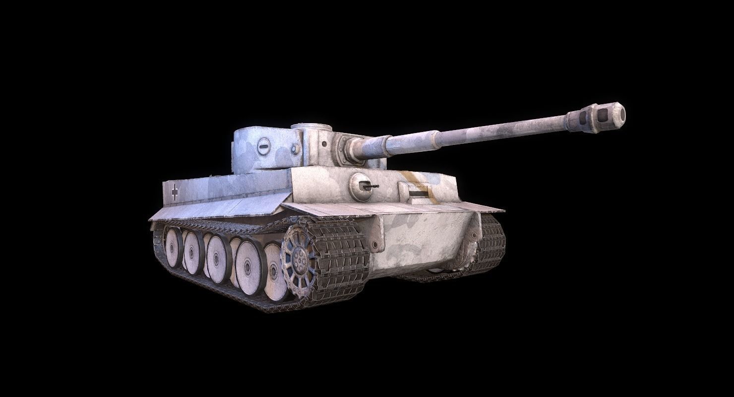 3D model Tiger Germany PBR Unity Game Ready tank model VR / AR / low ...