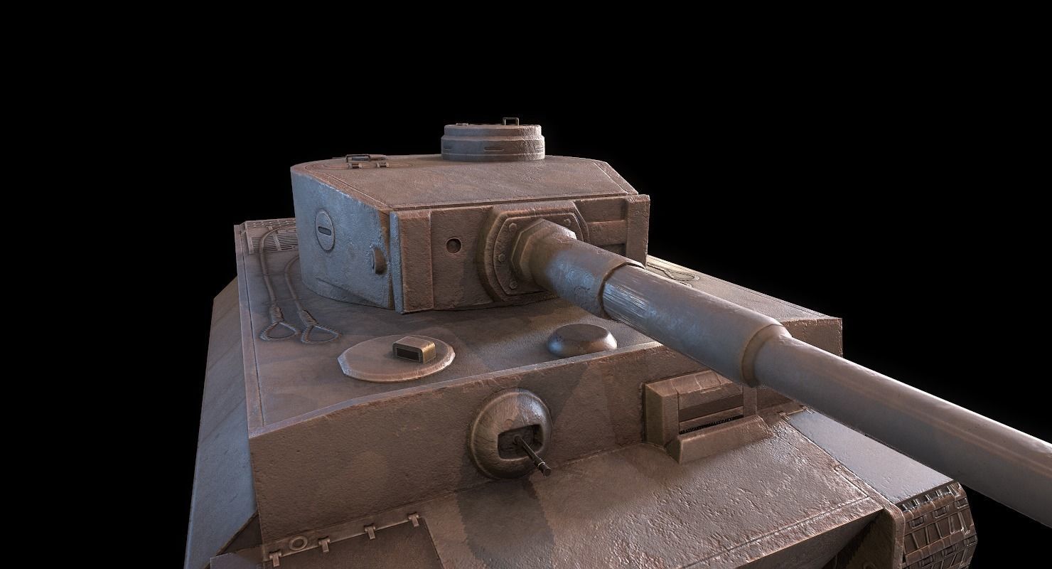 3D model Tiger Germany PBR Unity Game Ready tank model VR / AR / low ...