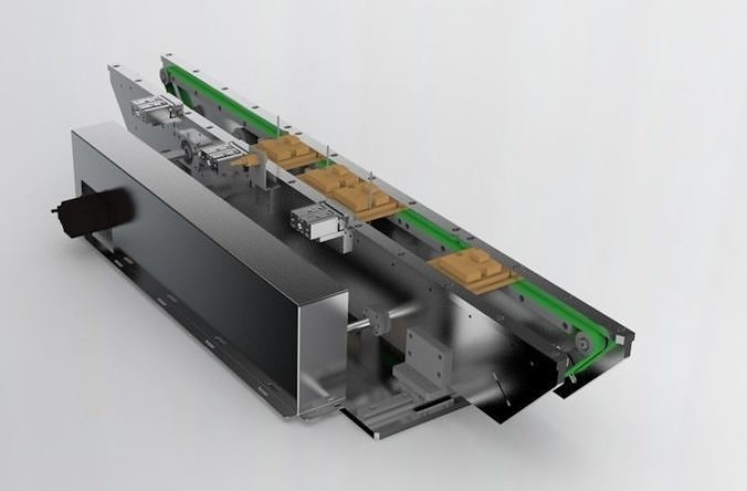 Width adjustable double belt assembly line 3D model | CGTrader