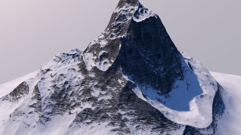 Mountain snowy free 3D model | CGTrader