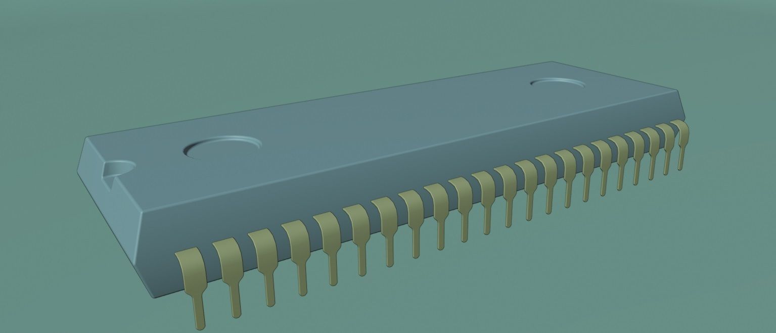 3D model computer electrical chip VR / AR / low-poly | CGTrader