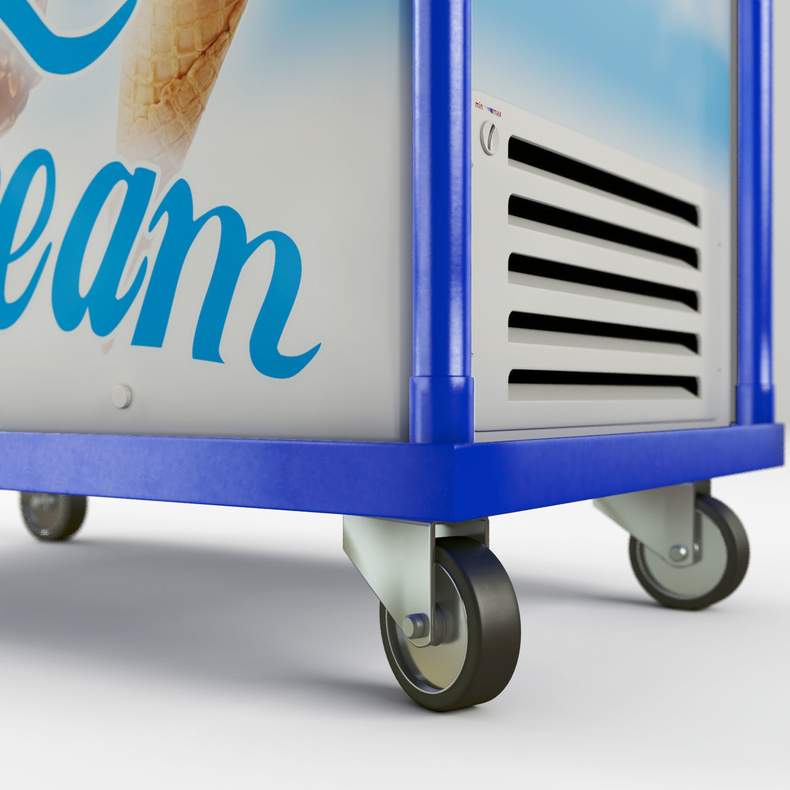 Hand Trolley with Display Freezer 3D model | CGTrader
