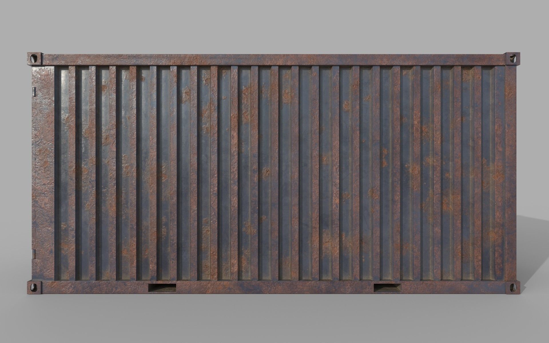 3D model Rusty Shipping Container PBR Low-Poly Game Ready 3D Model VR ...