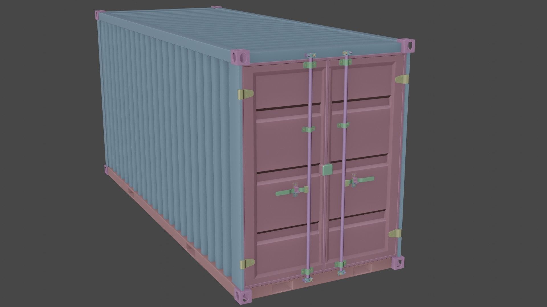 3D model Rusty Shipping Container PBR Low-Poly Game Ready 3D Model VR / AR / low-poly | CGTrader