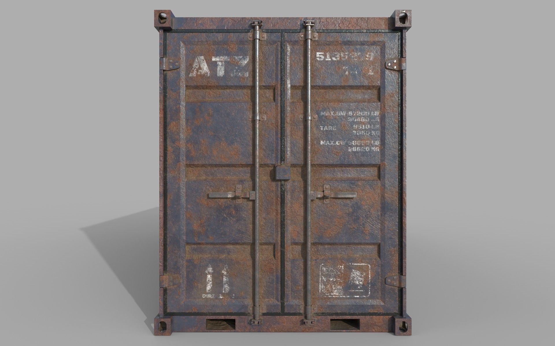 3D model Rusty Shipping Container PBR Low-Poly Game Ready 3D Model VR / AR / low-poly | CGTrader