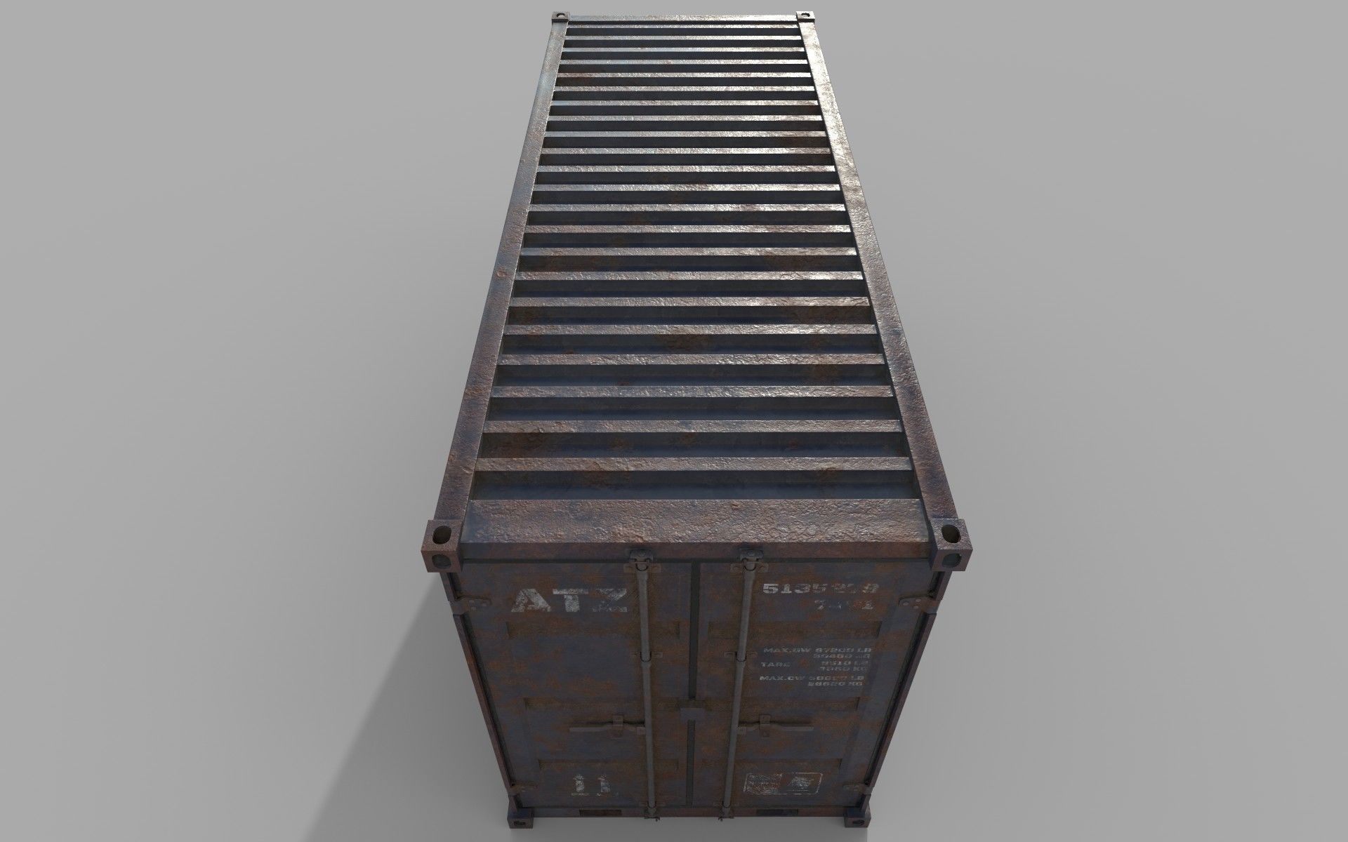 3D model Rusty Shipping Container PBR Low-Poly Game Ready 3D Model VR / AR / low-poly | CGTrader