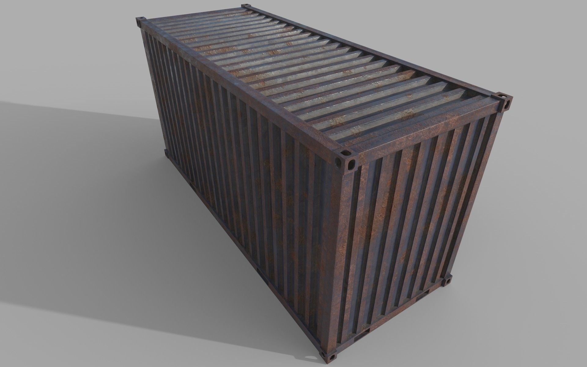3D model Rusty Shipping Container PBR Low-Poly Game Ready 3D Model VR / AR / low-poly | CGTrader