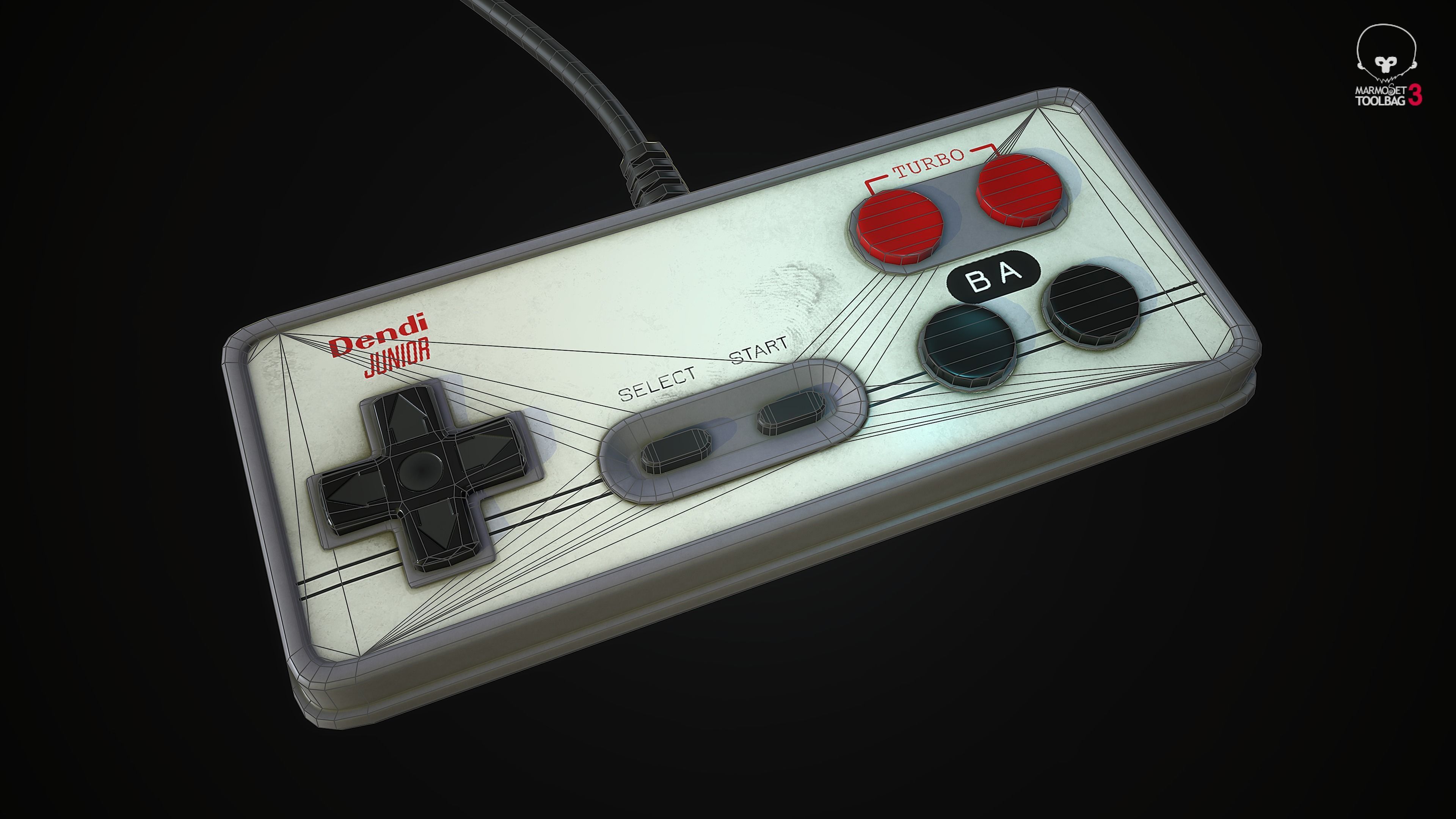 3D model Dendy Junior II with gamepads VR / AR / low-poly | CGTrader
