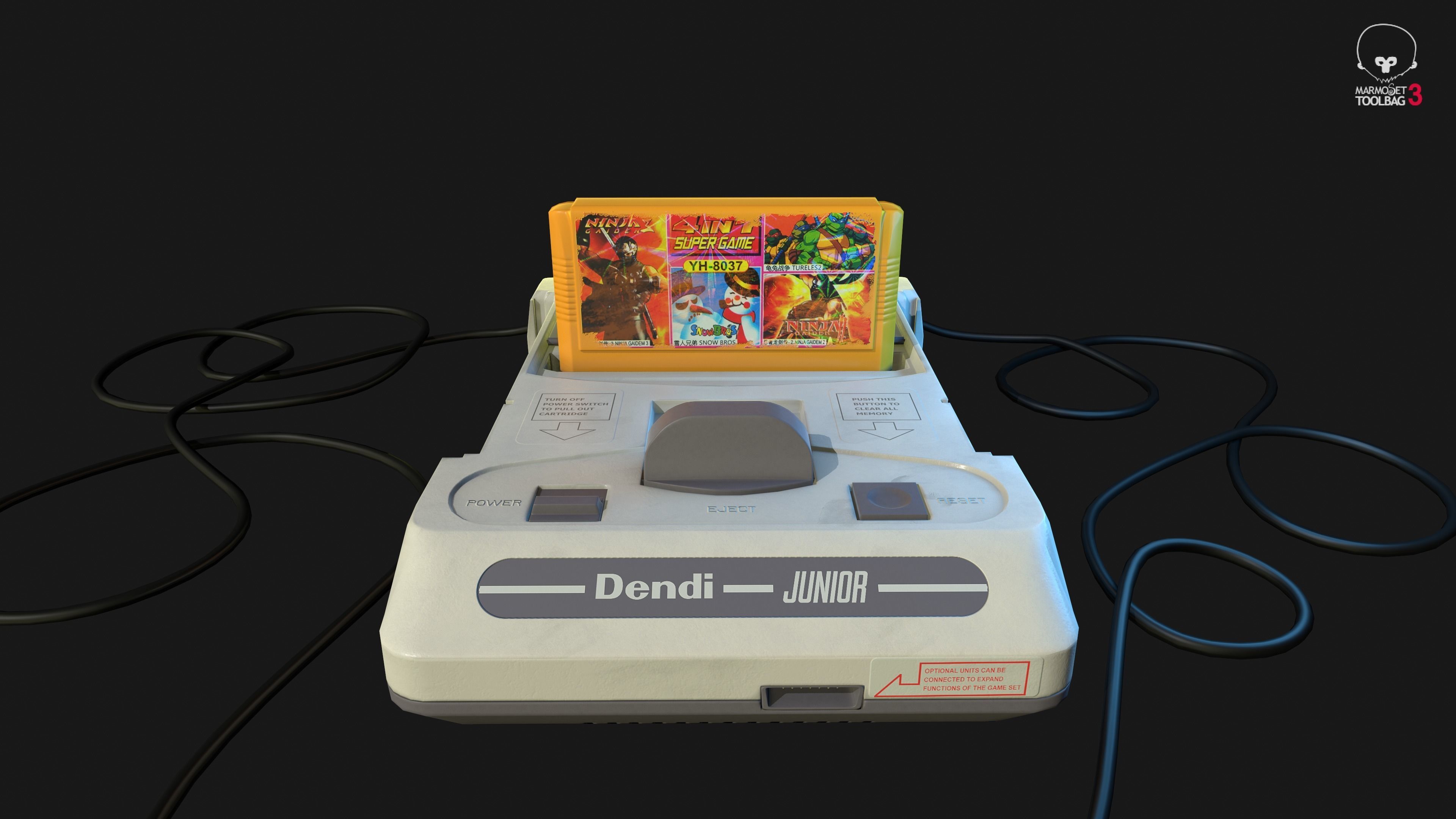 3D model Dendy Junior II with gamepads VR / AR / low-poly | CGTrader