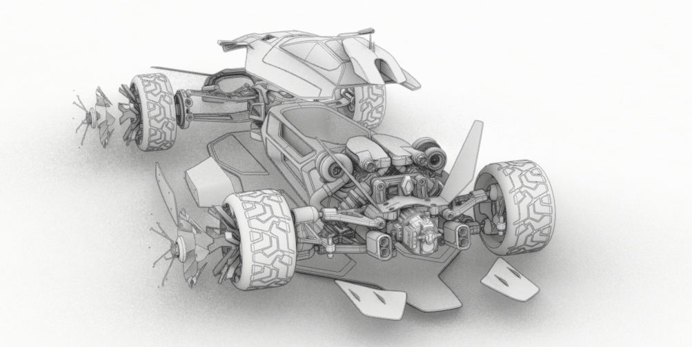 3D model Senna Rally Fighter V12 VR / AR / low-poly | CGTrader