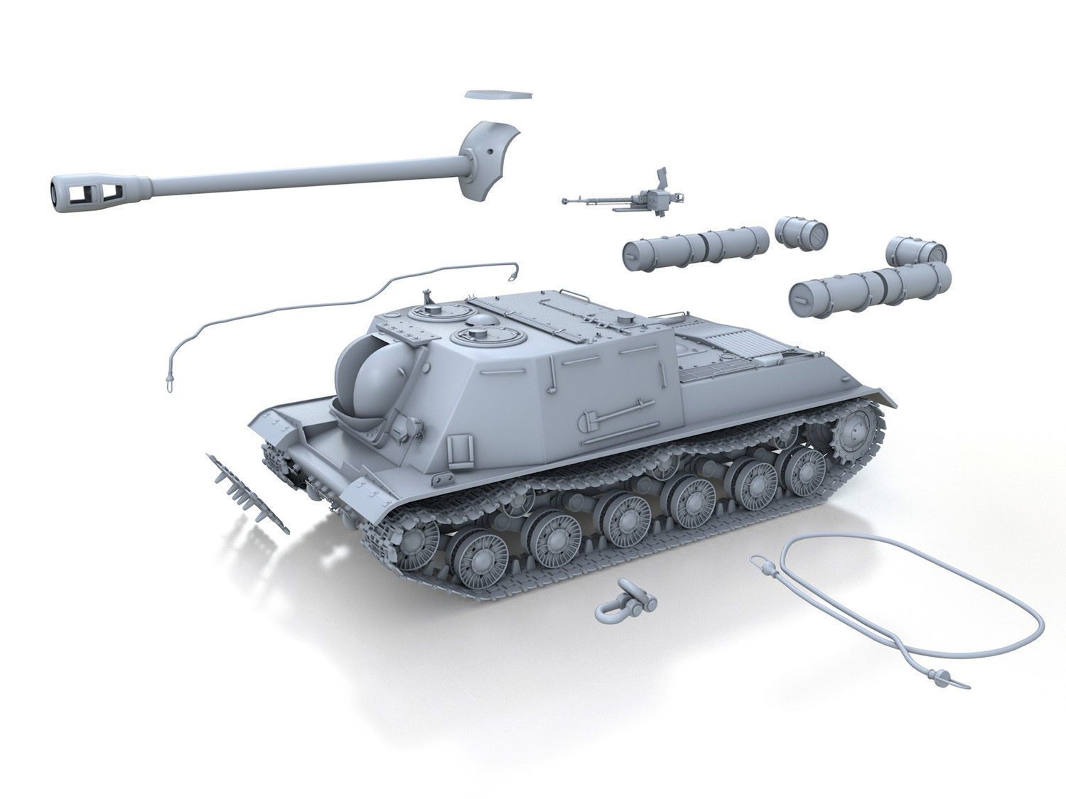 ISU-122S - Soviet Assault Gun 3D model | CGTrader