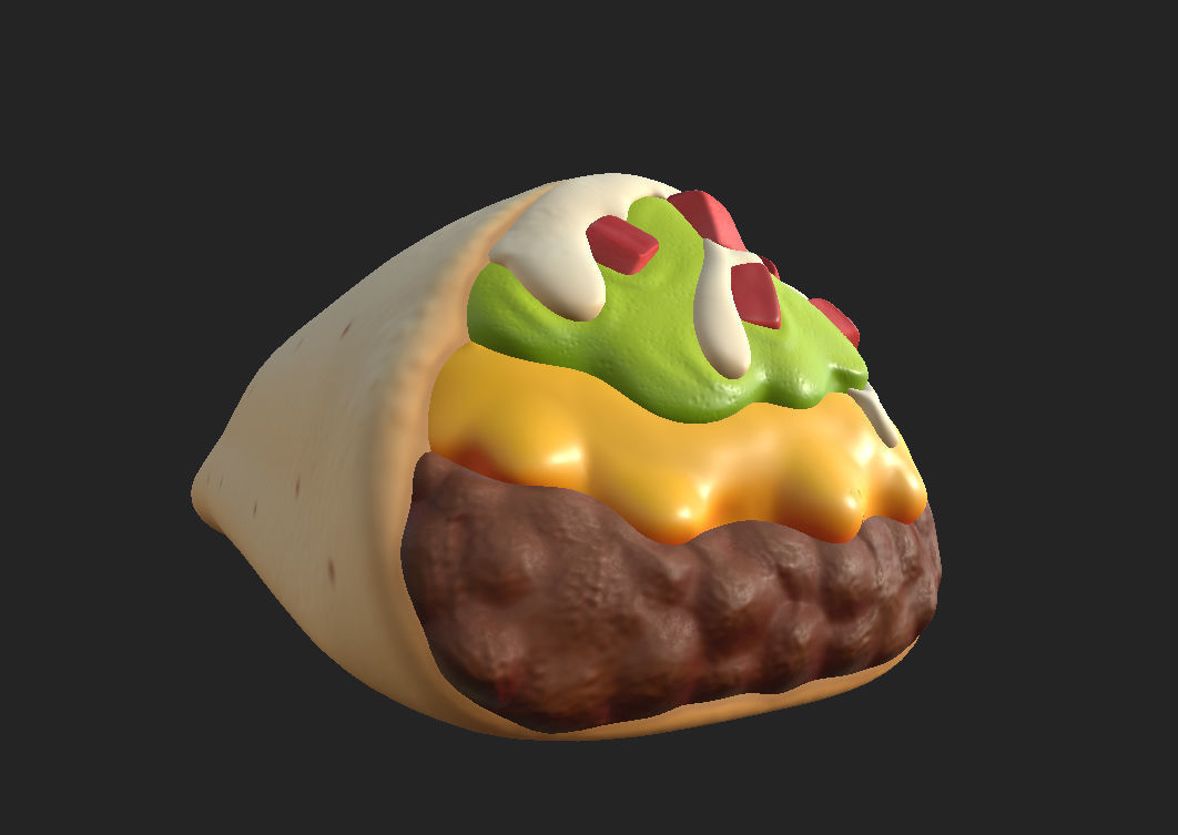 Burrito 3D model | CGTrader
