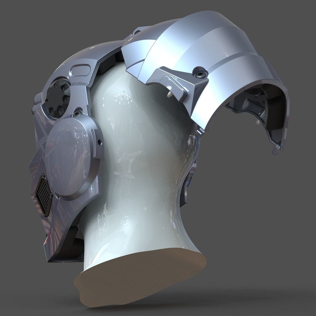 CAD-friendly models kit Helmet H1V1 and male head M1P1D0V1head 3D model ...