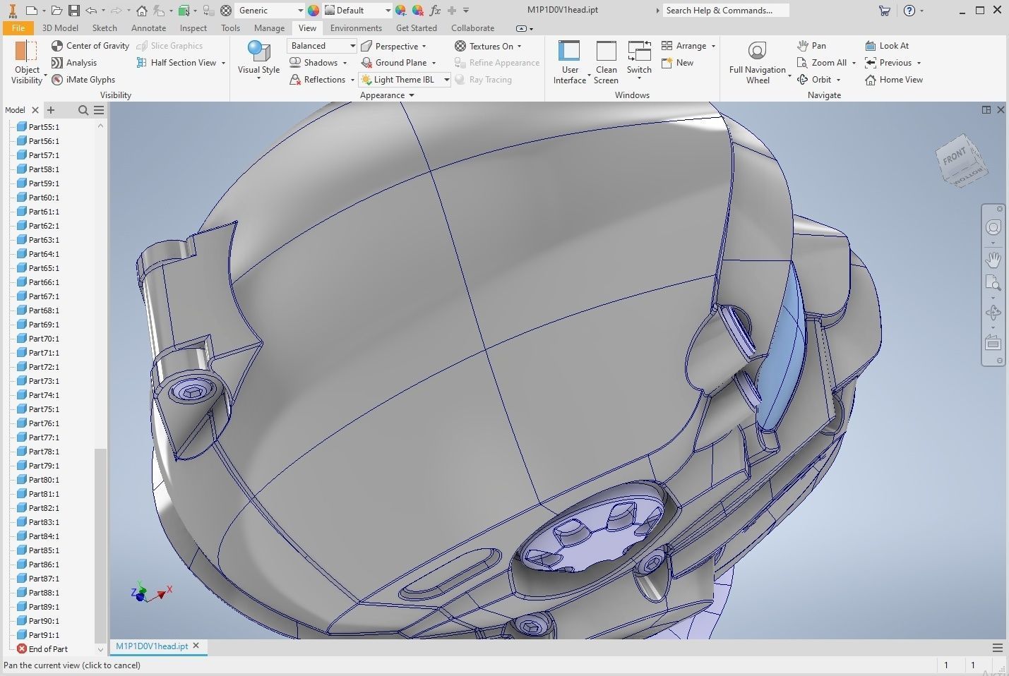 CAD-friendly models kit Helmet H1V1 and male head M1P1D0V1head 3D model ...