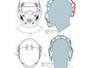 CAD-friendly models kit Helmet H1V1 and male head M1P1D0V1head 3D model ...