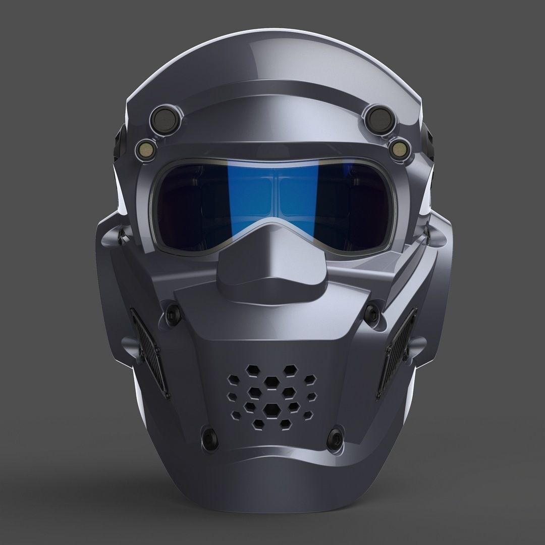 CAD-friendly models kit Helmet H1V1 and male head M1P1D0V1head 3D model ...