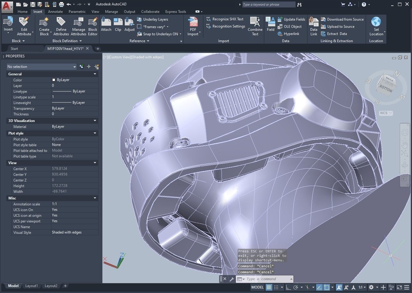 CAD-friendly models kit Helmet H1V1 and male head M1P1D0V1head 3D model ...