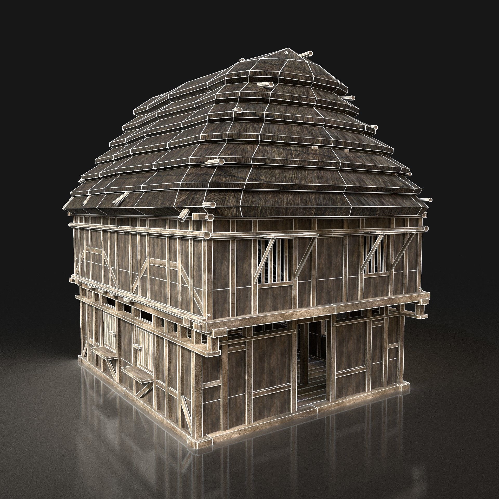 Next Gen AAA THATCHED FANTASY MEDIEVAL WOODEN GRANARY SILO HOUSE free ...