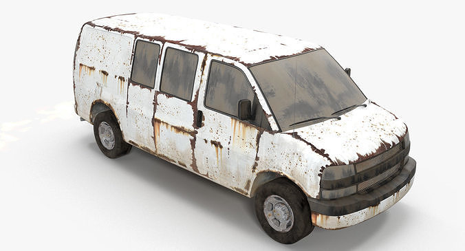 Rusty van 3D model | CGTrader
