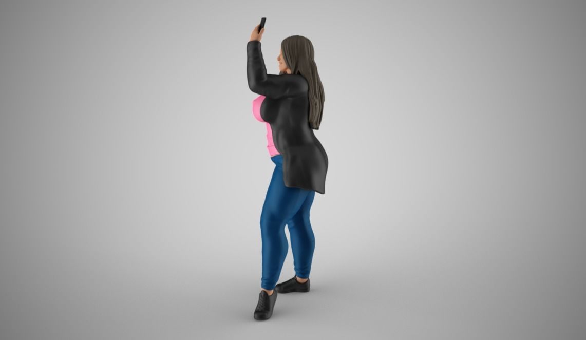 Girl Taking Photo 3D model 3D printable | CGTrader