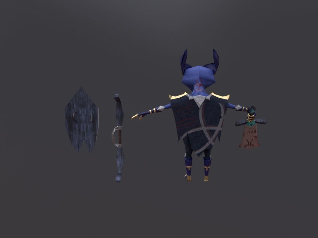 3D model Hell man VR / AR / low-poly rigged | CGTrader