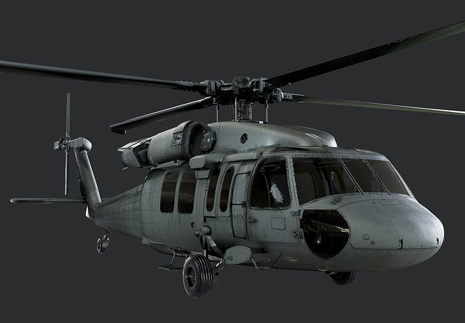 Sikorsky UH60 Black Hawk US Military Helicopter EXTERIOR ONLY 3D model ...