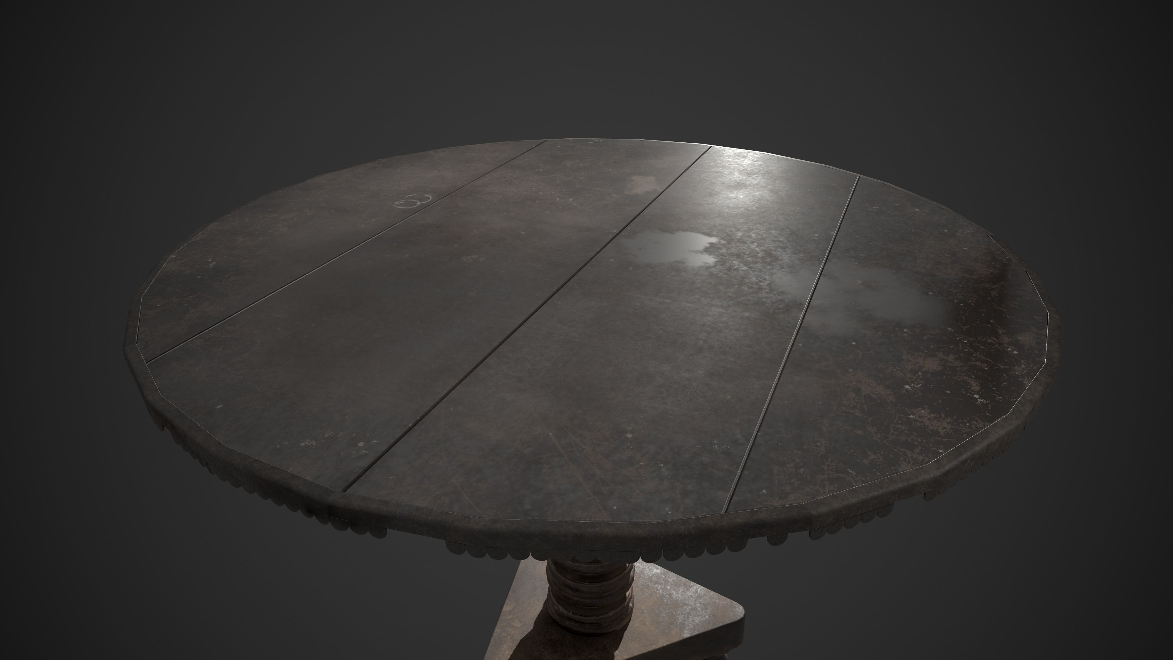 3D model Circle Table VR / AR / low-poly | CGTrader