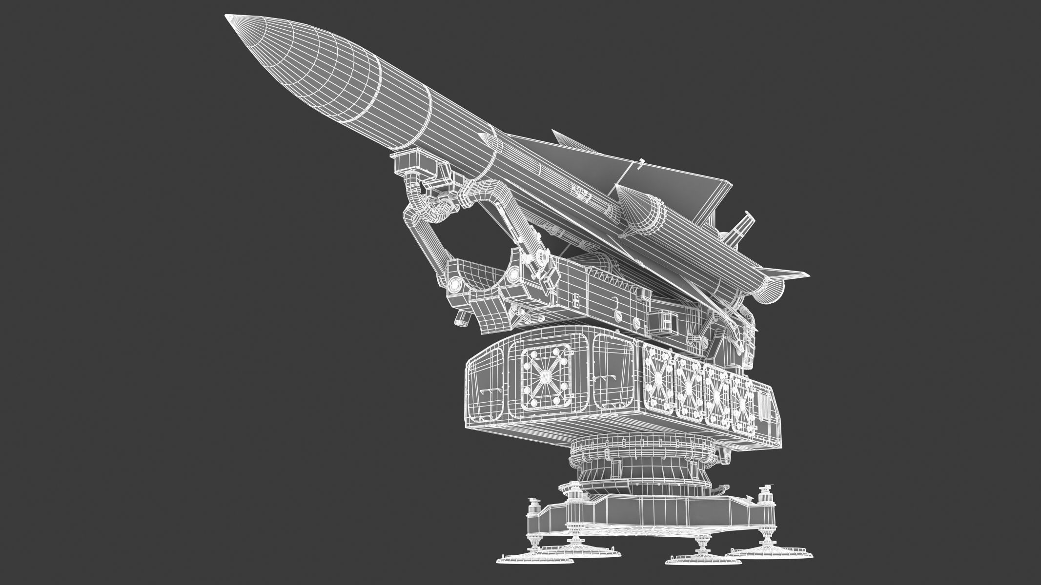 S-200 Missile Angara Vega Dubna SA-5 Gammon 3D model | CGTrader