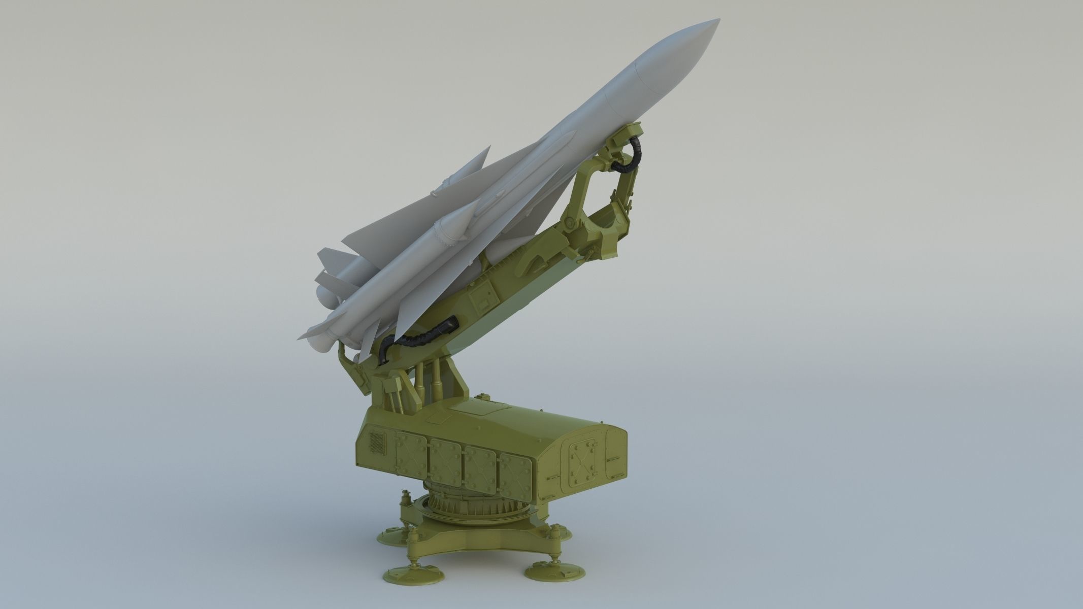 S-200 Missile Angara Vega Dubna SA-5 Gammon 3D model | CGTrader
