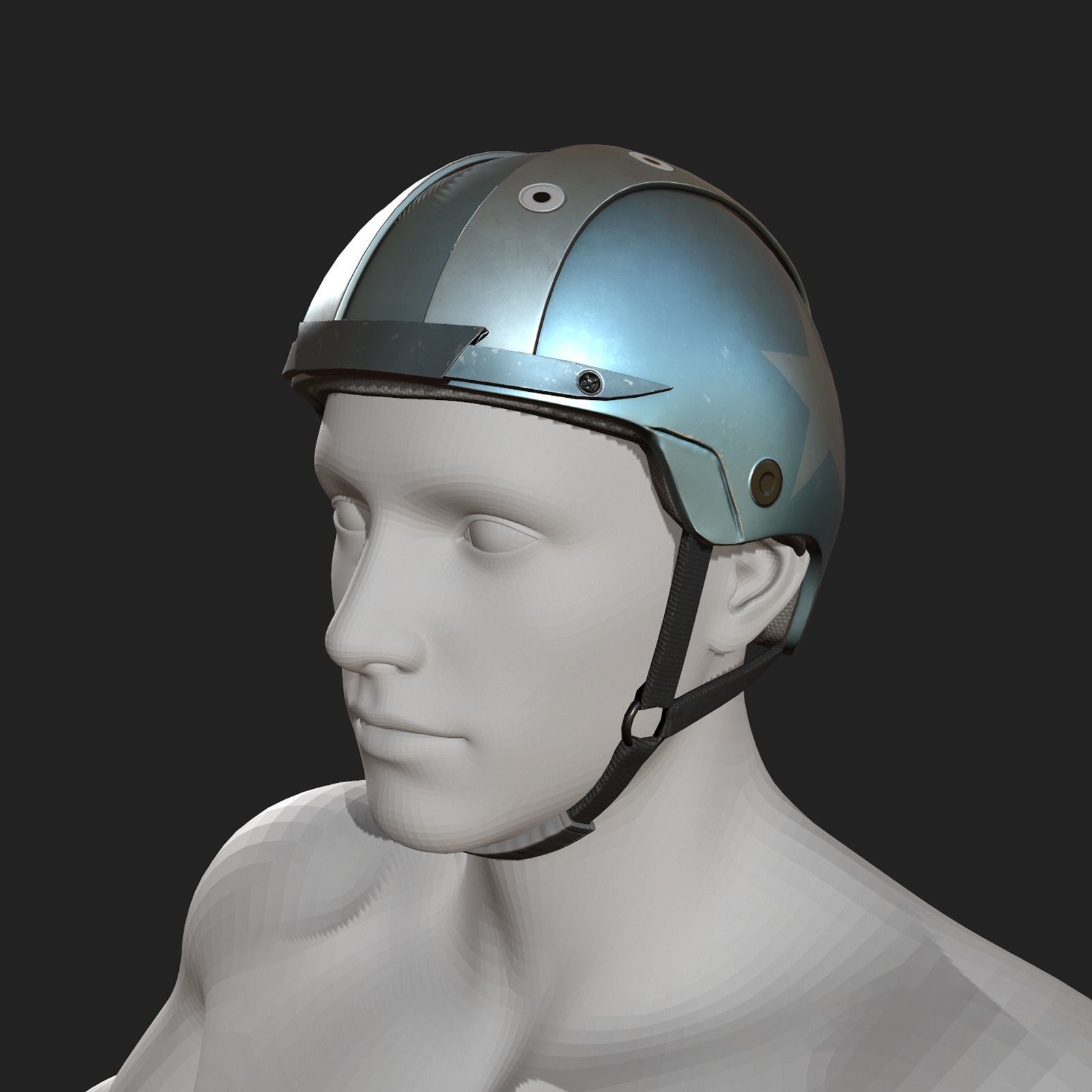 3D model Helmet sport scifi bike coloring model fantasy human Hat VR ...