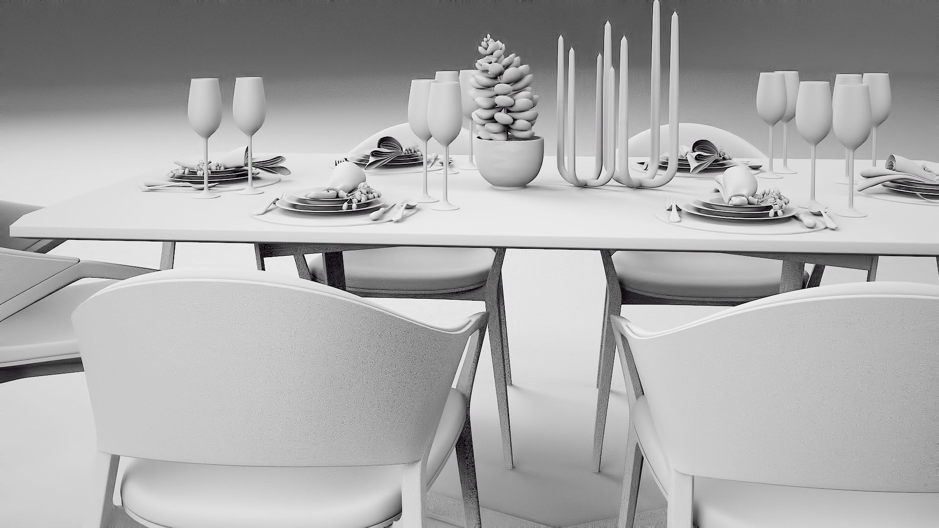 Tenarchstudio Ling Dong Series Diningtable 04 Render ready 3D model ...