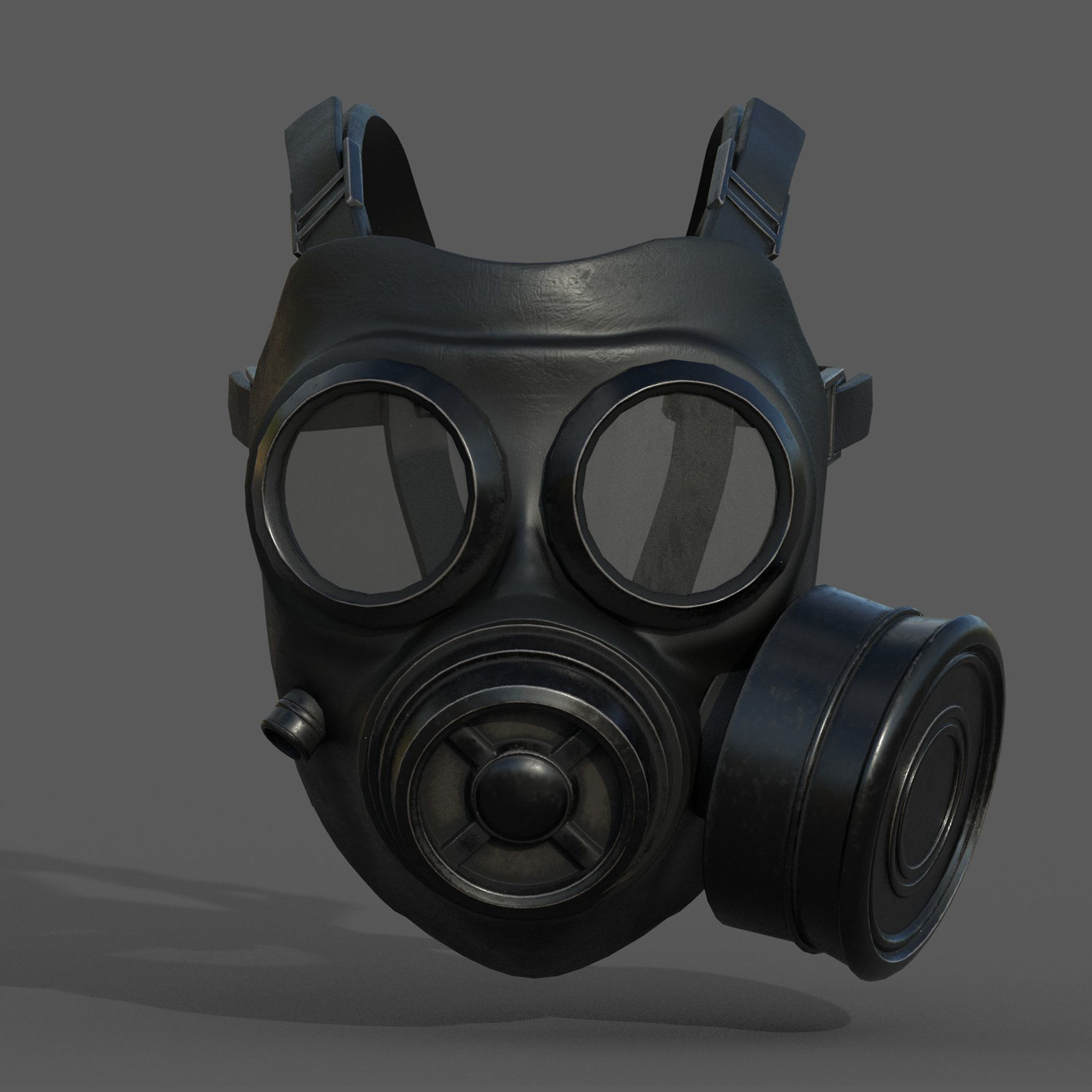 3D model Gas mask helmet scifi fantasy armor hats military VR / AR ...