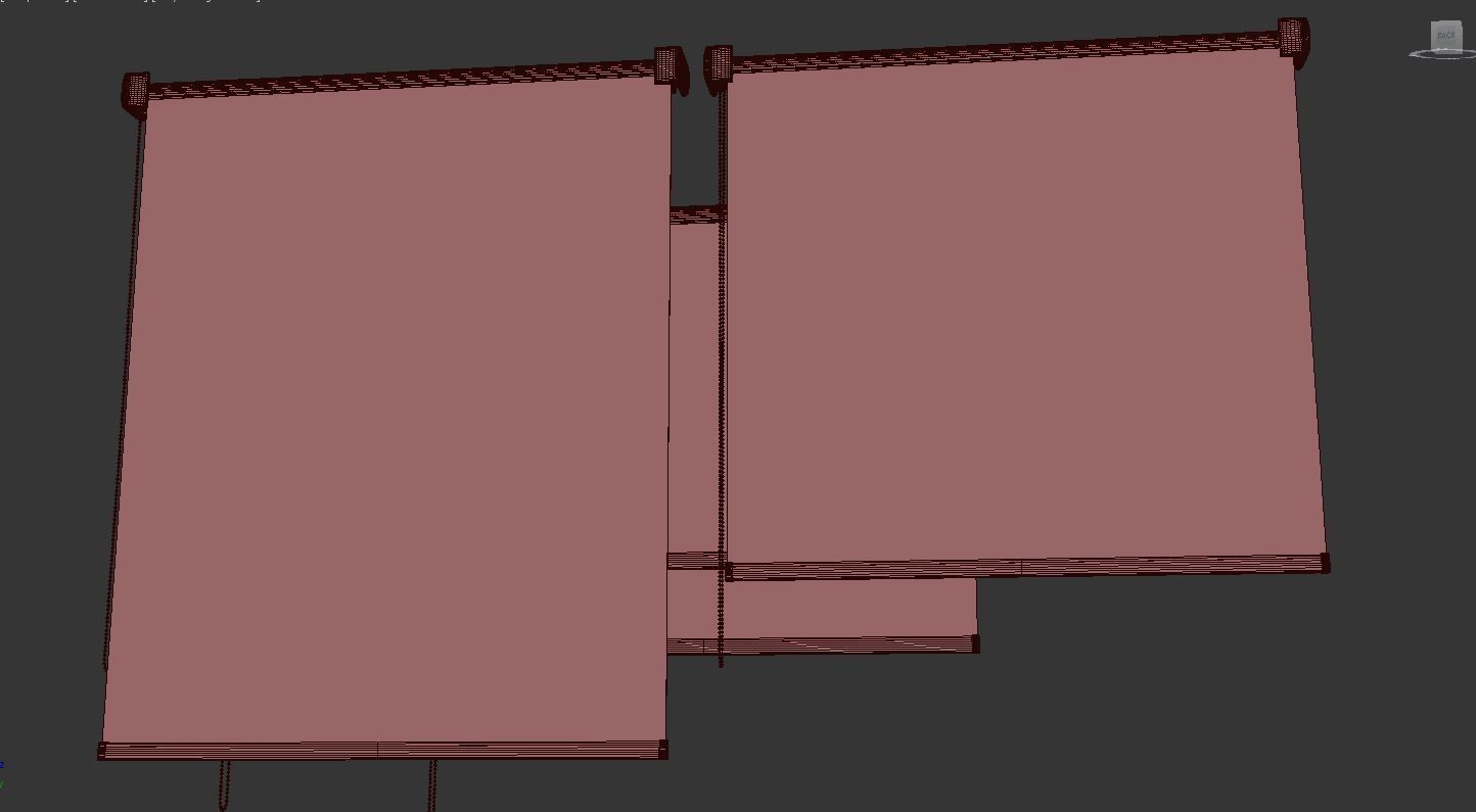 roller blind set 04 3D model | CGTrader